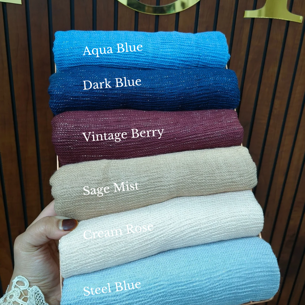 Crush Cotton Shine Silver Hijabs – Hijab Stories